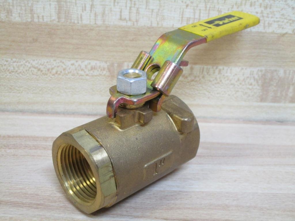 Parker Hannifin VVP500P-16 Brass Industrial Ball Valve, PTFE Seal ...