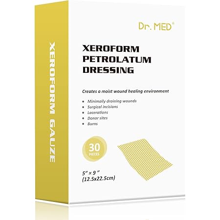 Amazon.com: Xeroform Petrolatum Dressing 5''x9'', 25 Pack, Non-Adherent ...