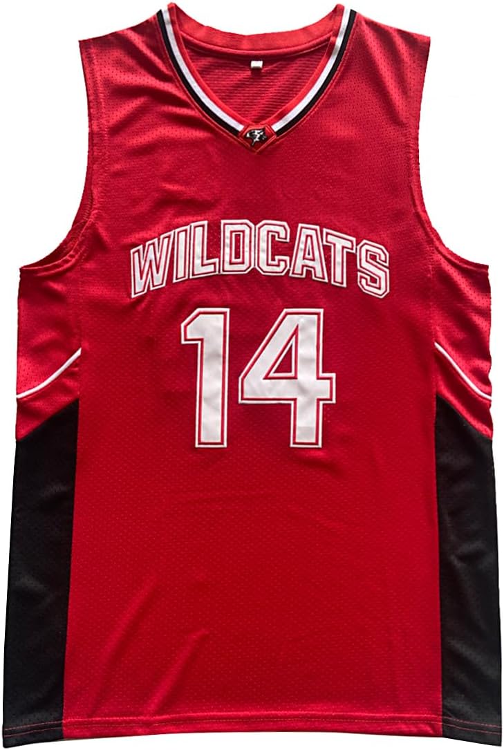 Amazon.com: Men's Troy Bolton #14 Chad Danforth #8 High School Wildcats ...