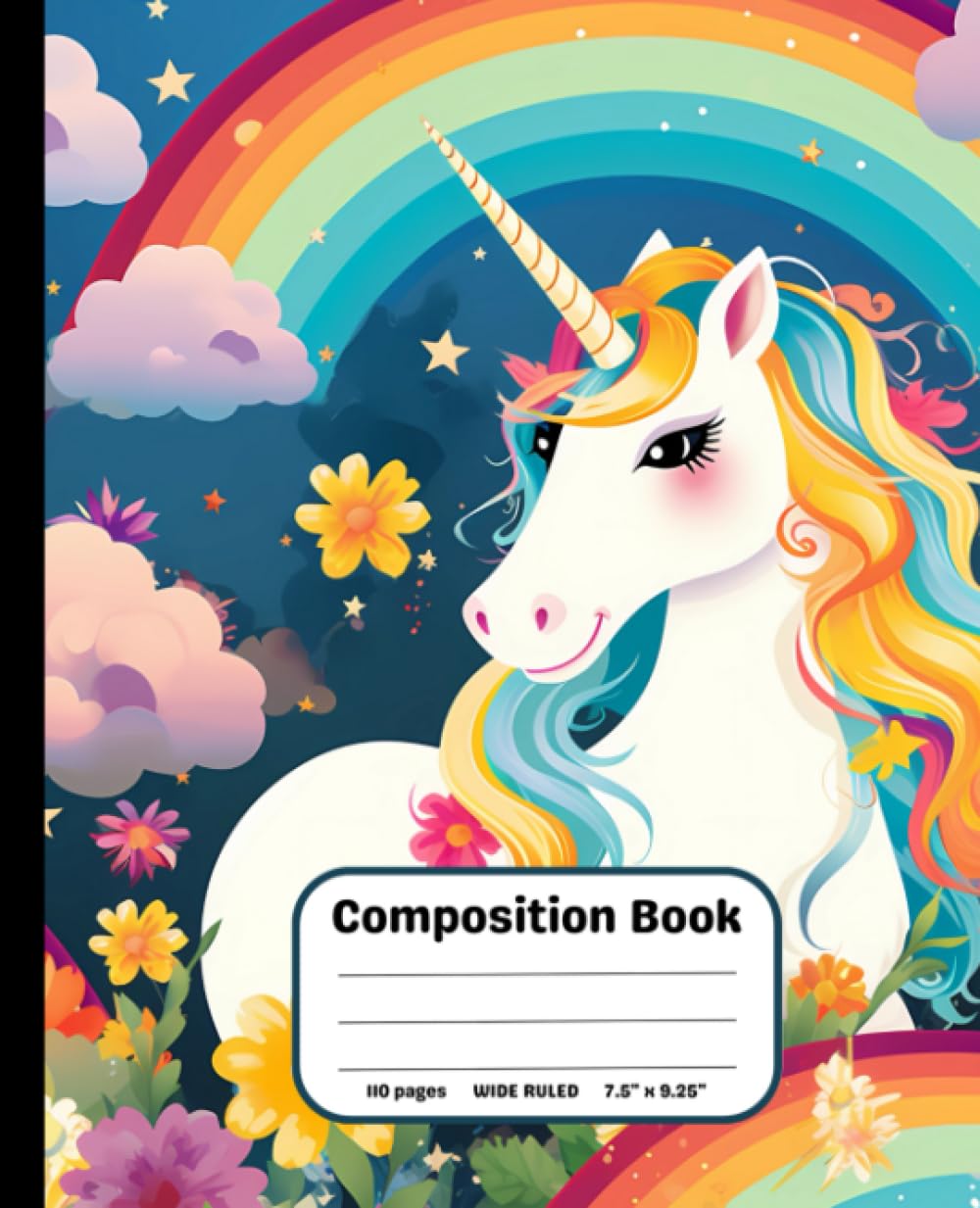 Amazon.com: Composition Book: Whimsigoth Unicorn Wide Ruled Notebook ...