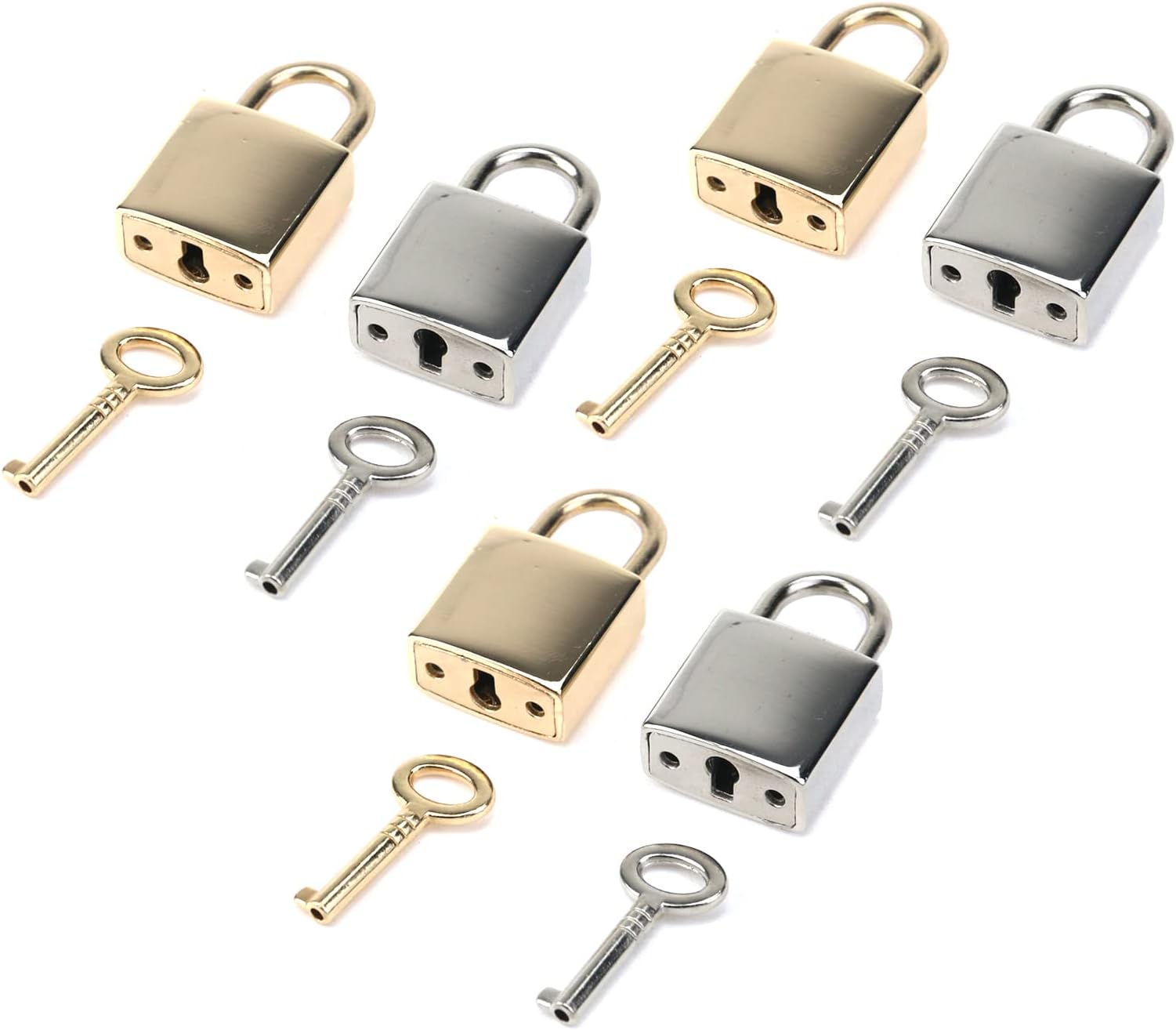 Tiny Mini Brass Padlocks Ideal Jewelry Box Suitcase with Black Plastic ...