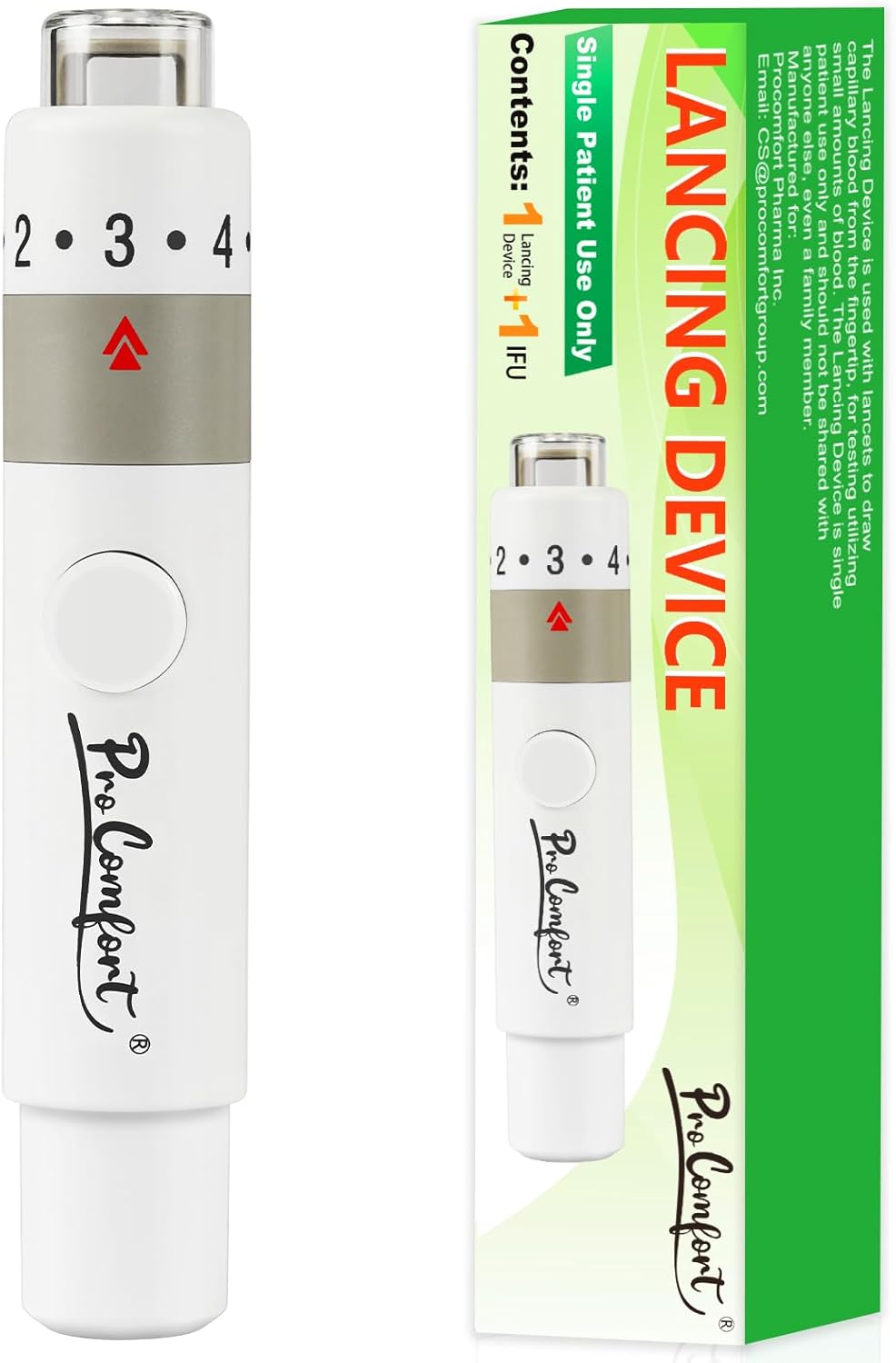 Amazon.com: Pro Comfort Lancing Device Pen Less Pain, Blood Sampling ...