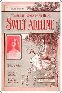Amazon.com: Vintage Sheet Music Songbook Cover Sweet Adeline 1903 ...
