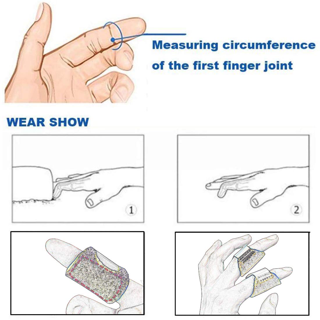 Buy Mcvcoyh 2 Pack Pinky Trigger Finger Splint for Teens, Small Finger ...