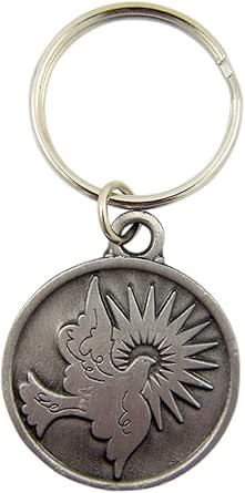 Amazon.com: Fine Pewter Holy Dove Spirit Confirmation Key Chain, 1 1/2 ...