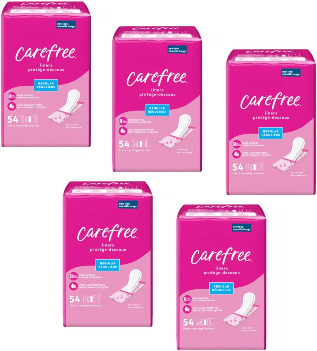 Amazon.com: CAREFREE Original Regular To-Go Pantiliners, Fresh Scent 20 ...