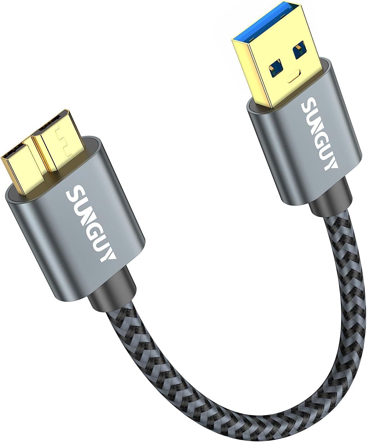 Amazon.com: SUNGUY Micro USB 3.0 Cable 0.5FT, 5Gbps USB A Male to Micro ...