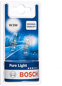 Bosch W3W (504) Pure Light Car Light Bulbs - 12 V 3 W W2,1x9,5d - 2 ...
