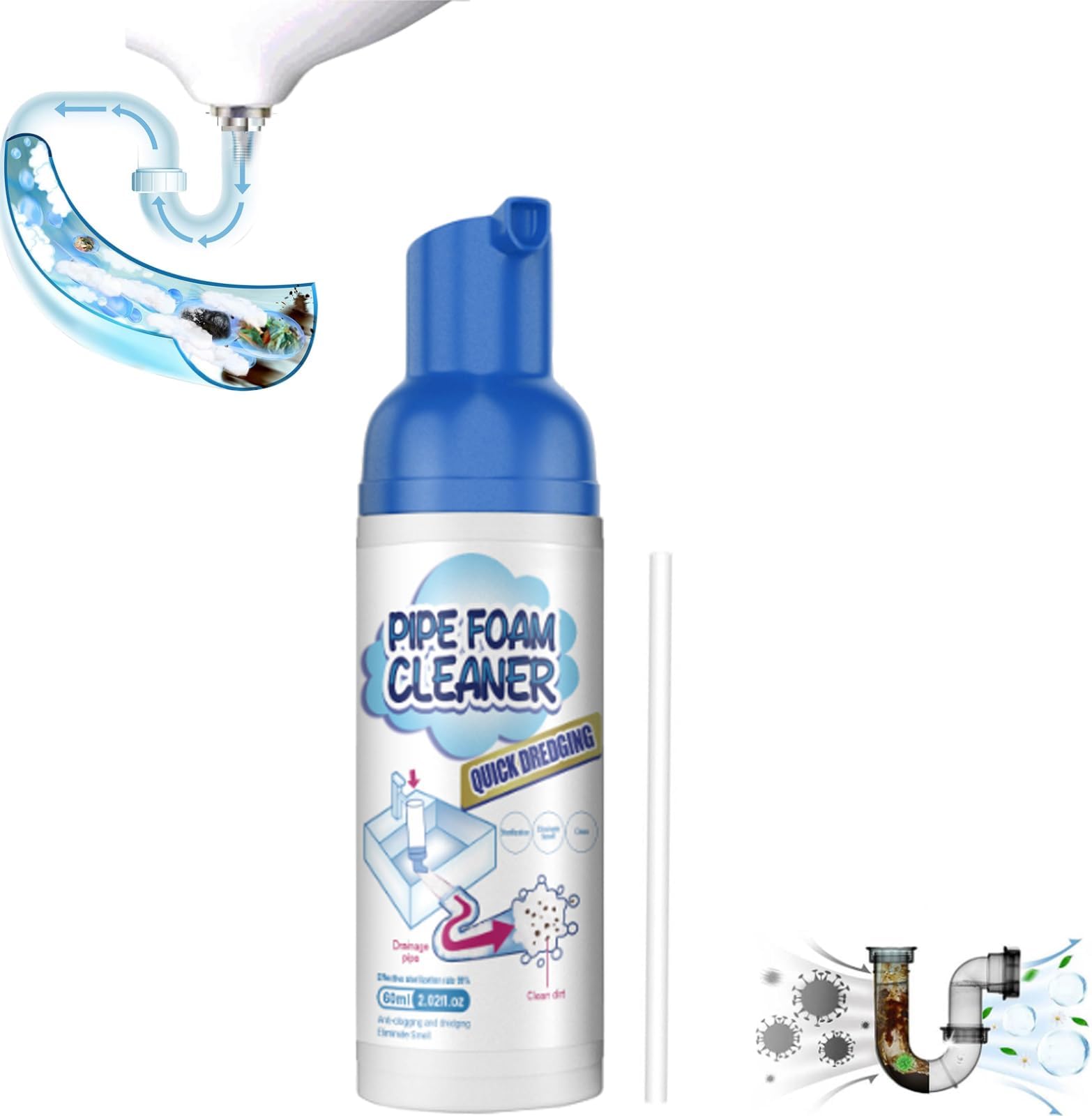 Amazon.com: Yugou Drain Cleaner, Get Out Foaming Drain Cleaner, Drain ...