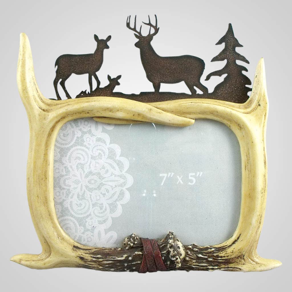 Amazon.com - Lipco Poly and Metal Antlers and Deer Photo Frame, 9.75 ...