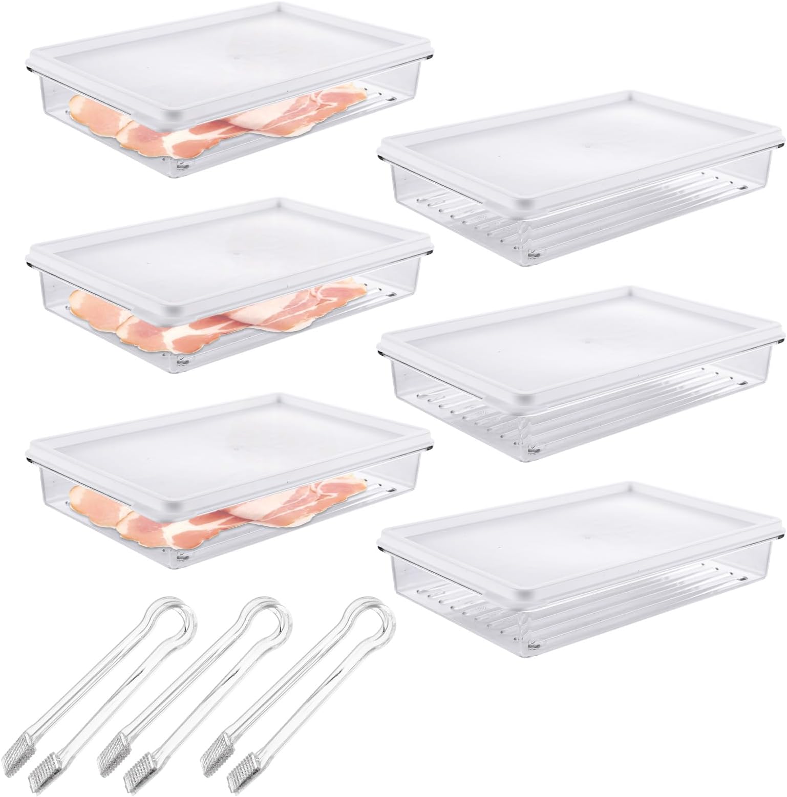 Amazon.com: LOYORTY 6PCS Deli Meat Container for Fridge with Airtight ...