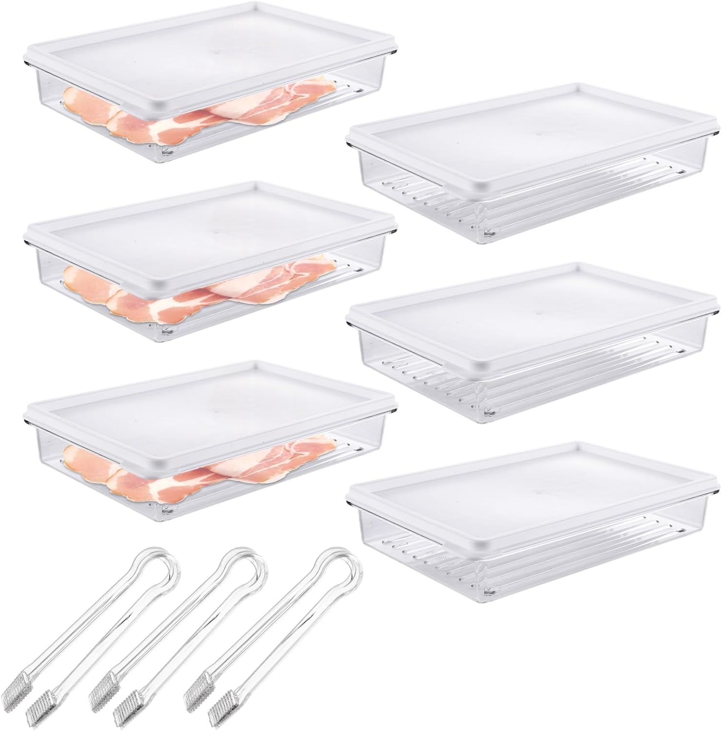 Amazon.com: LOYORTY 6PCS Deli Meat Container for Fridge with Airtight ...