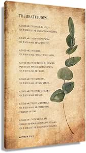 Amazon.com: Matthew 5 3-10 Scripture Wall Art Prayer Poster The ...