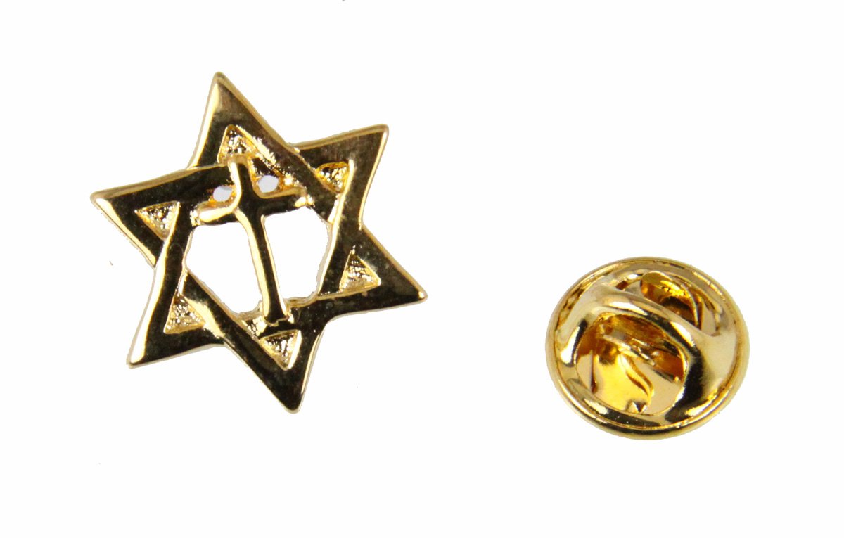 Amazon.com: 6030592 Star of David Cross Lapel Pin Jews for Jesus ...
