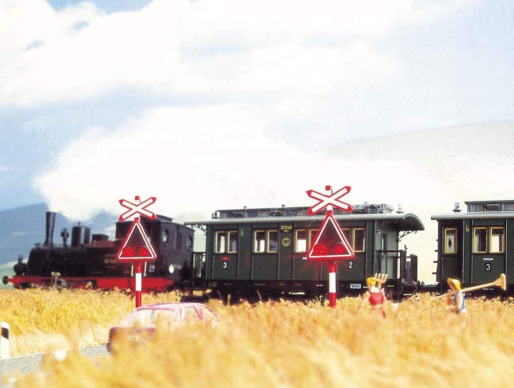 busch 5966 swiss crossing signal-2 ho signals scale model sign...