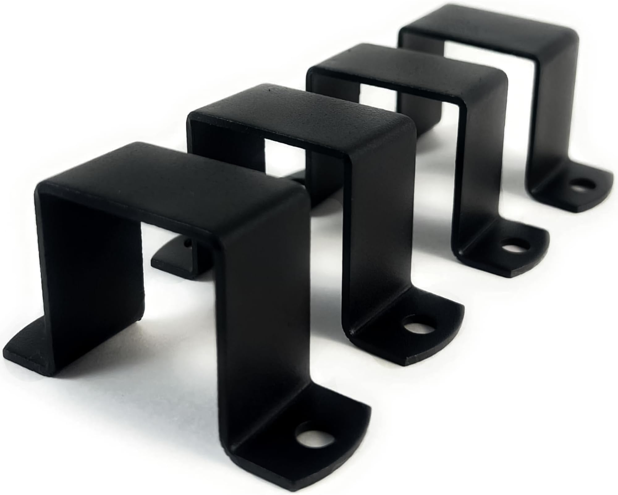 4 PCS 2x2" Square Tube Strap Clamps, 2 inch pipe strap, metal u clamp ...