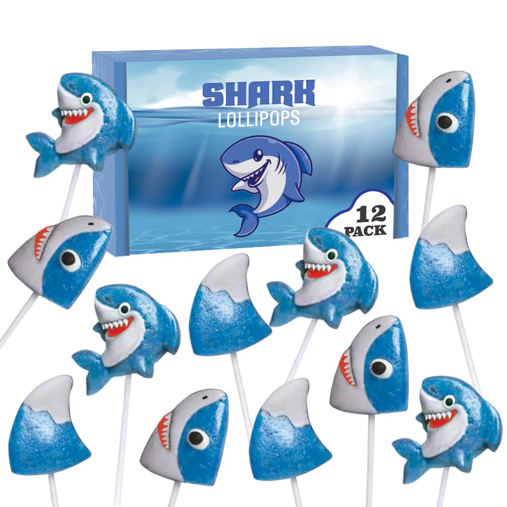 Amazon.com : Shark Candy Lollipops - 12 Individually Wrapped Suckers ...