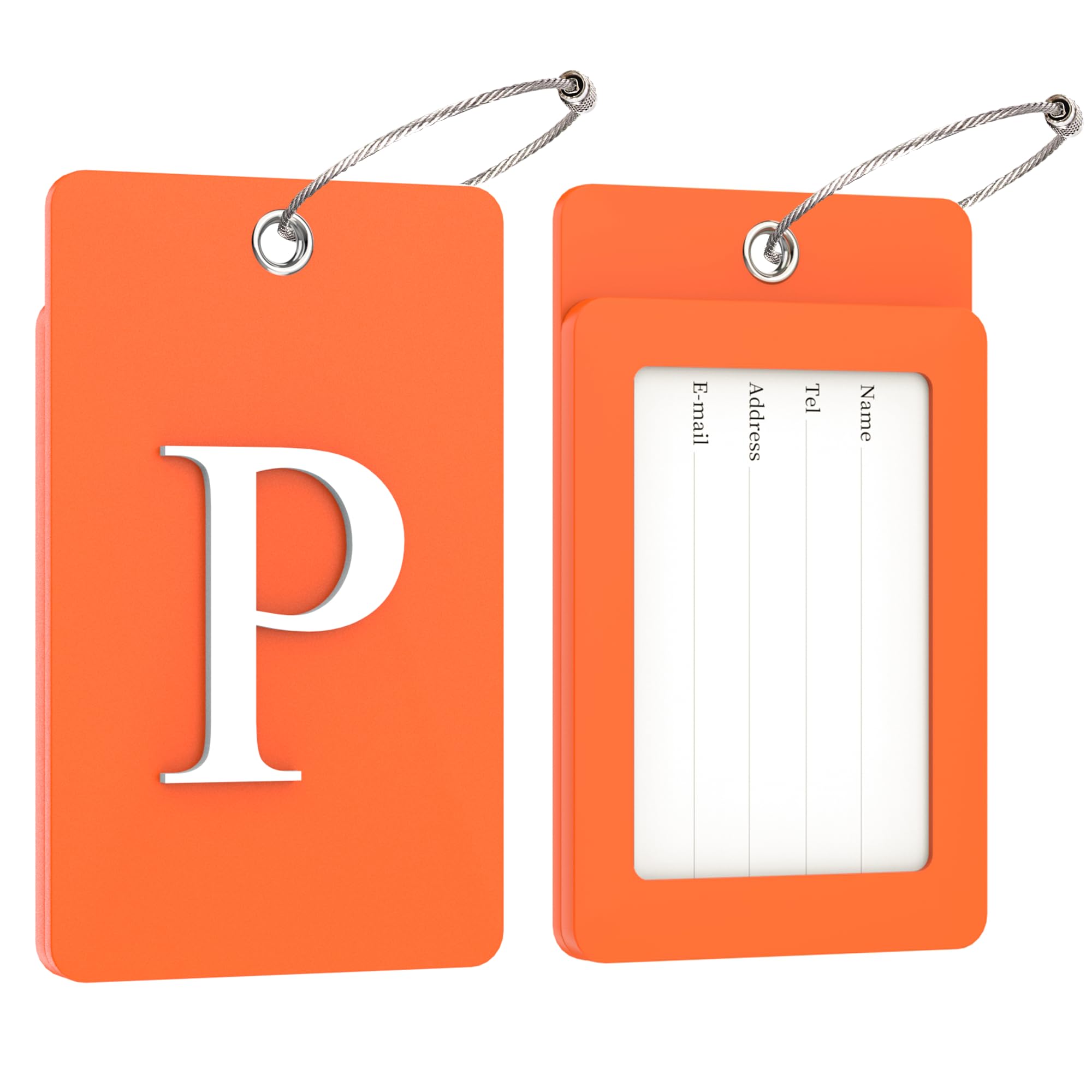 Snapklik.com : Gostwo 2 Pack Luggage Tags For Suitcases, 26 Initial ...