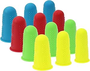 Amazon.com : PPhtony 4 Colors Silicone Finger Guard Protectors Covers 3 ...