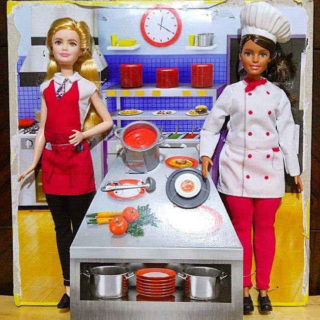 Amazon.com: Barbie Friend Careers Chef & Waiter Doll Set : Toys & Games