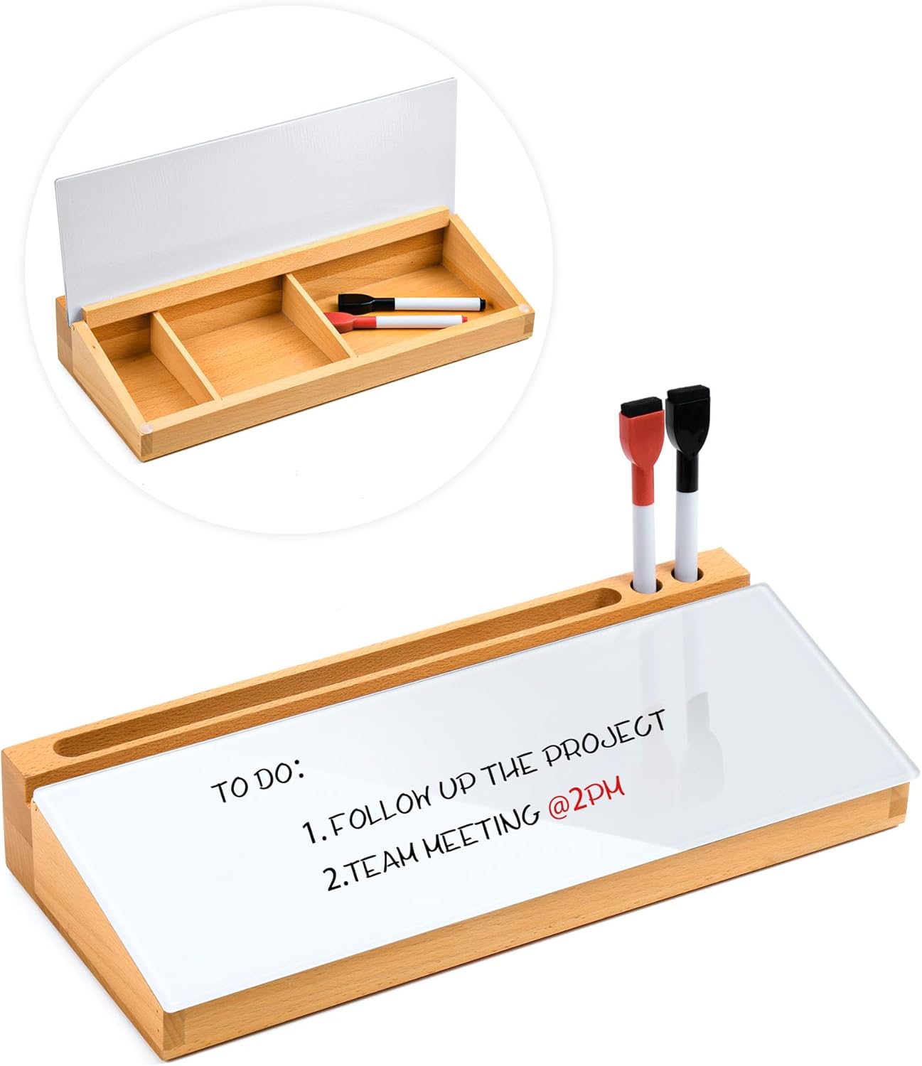 Amazon.com : BS-VOG Desk Whiteboard, Glass Desktop Dry Erase Board with ...