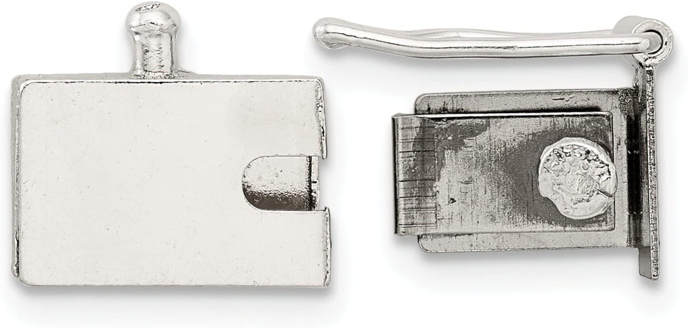 Amazon.com: Sterling Silver Push Button Box Clasp 10.5mm : Arts, Crafts ...