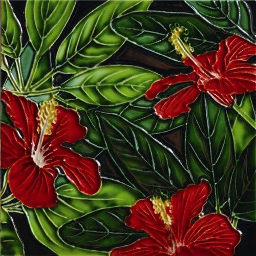 Amazon.com: Hibiscus - Decorative Ceramic Art Tile - 6"x6" En Vogue ...