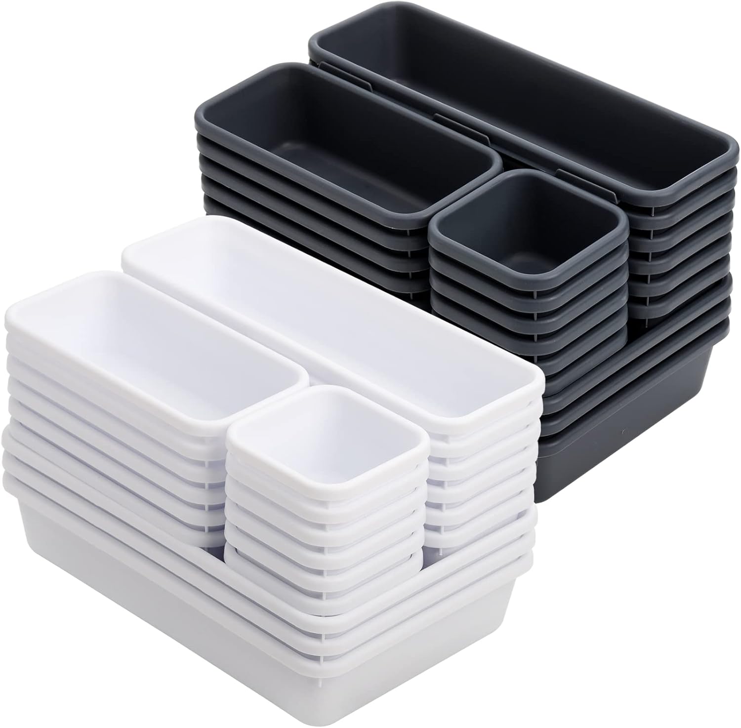 Amazon.com : Nicunom 42 Pack Interlocking Desk Drawer Organizer and ...