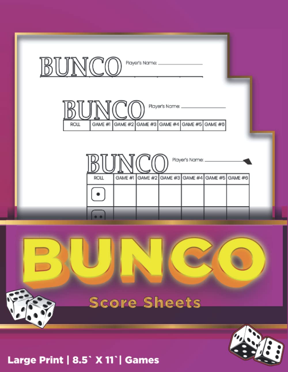 Buy BUNCO Score Sheets: Large Print Games Bunco Sheets for Scorekeeping ...