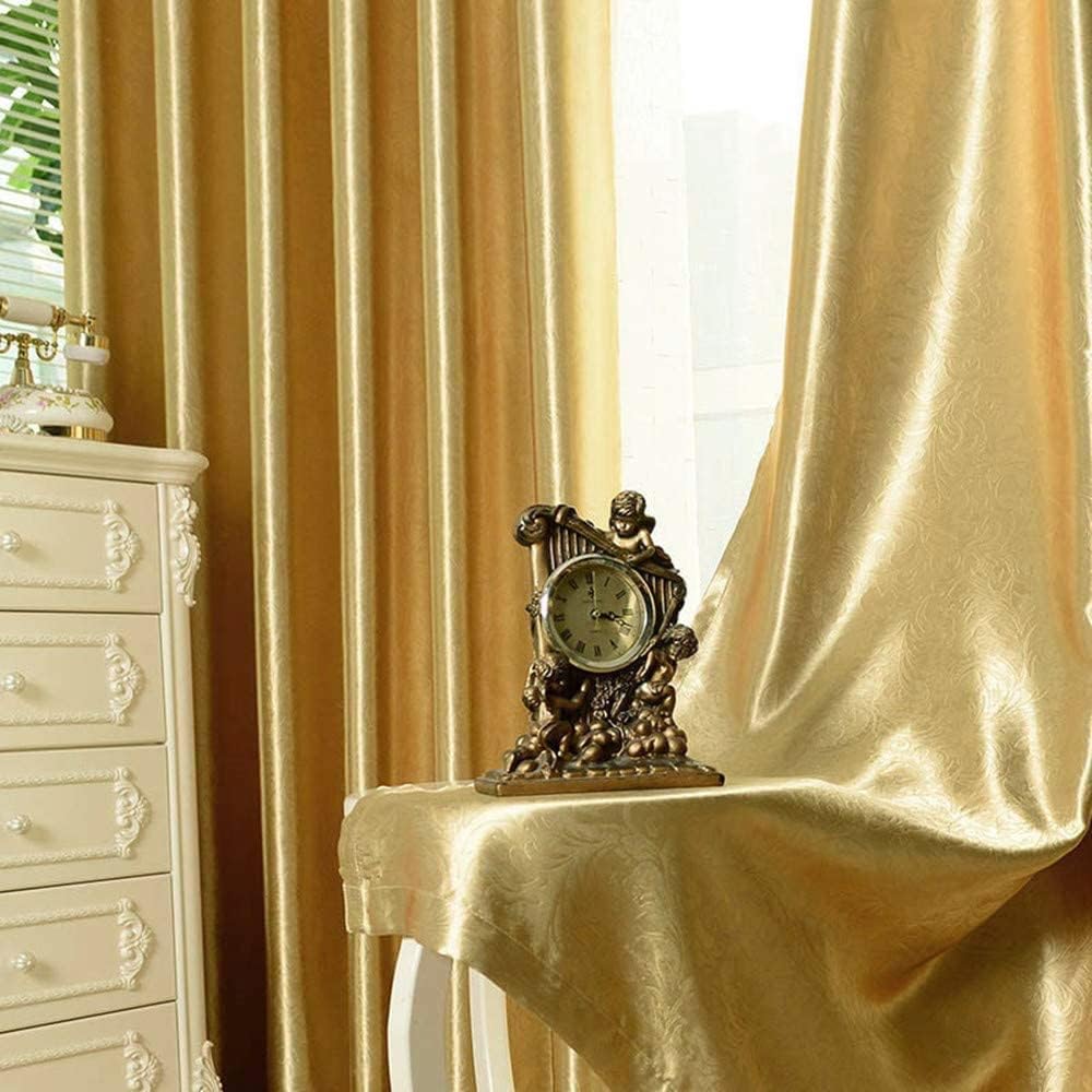 Amazon.com: MYRU 1 Pair Semi-Blackout Gold Curtains for Living Room ...