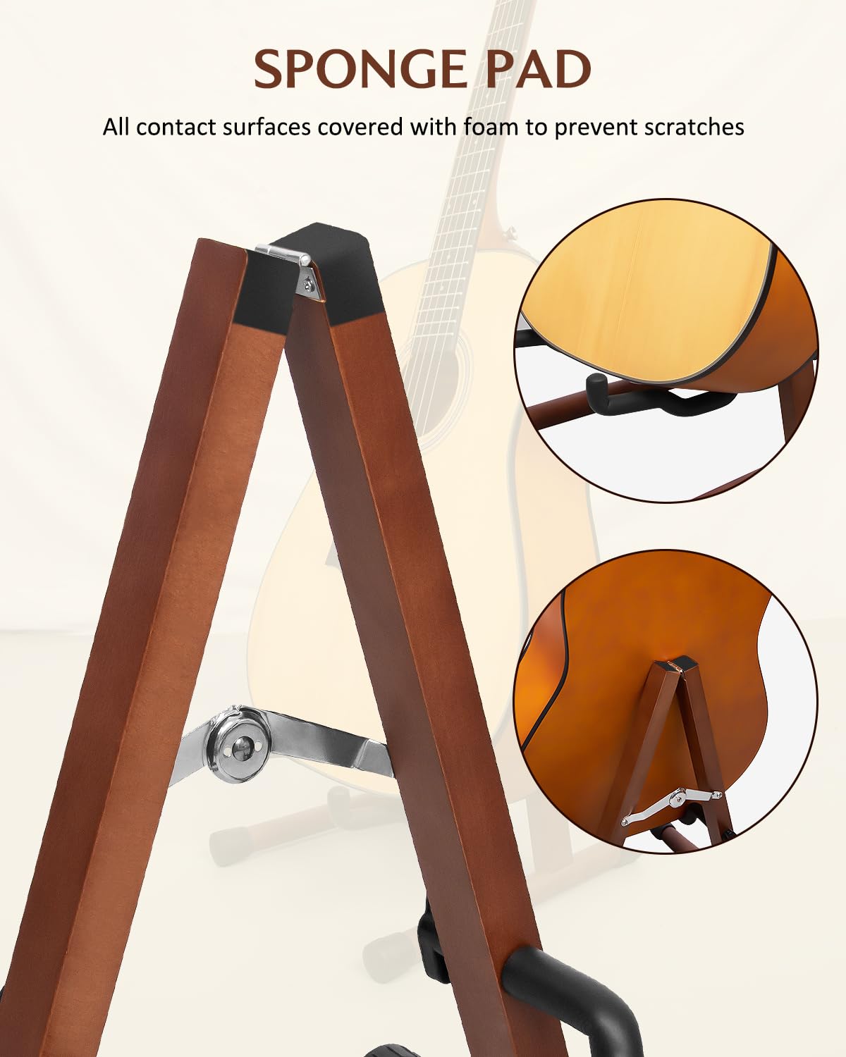 Snapklik.com : STRICH Acoustic Guitar Stand, A-Frame HardWood Floor ...