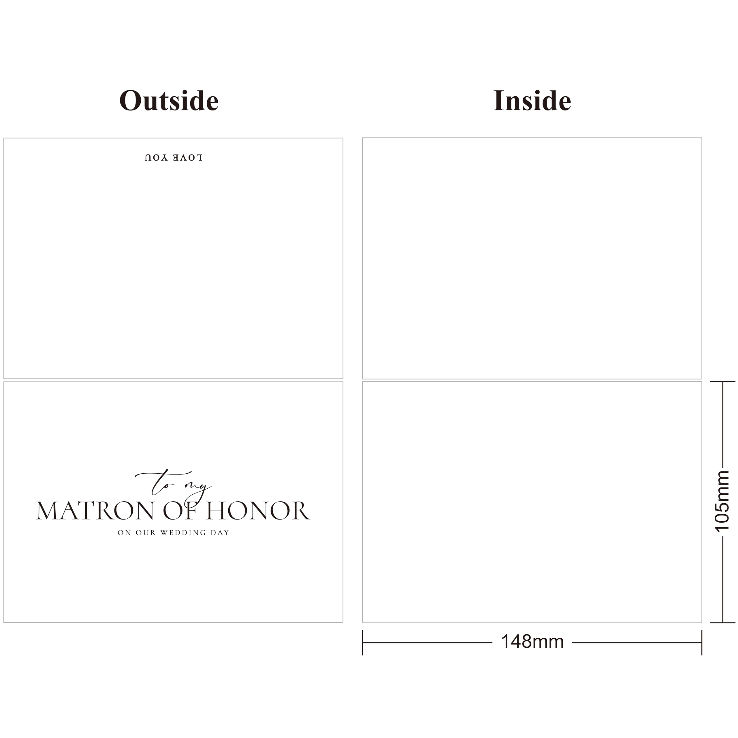 Dog Tie Out Cable Matron Of Honor Thank You Card - Wedding Day ...