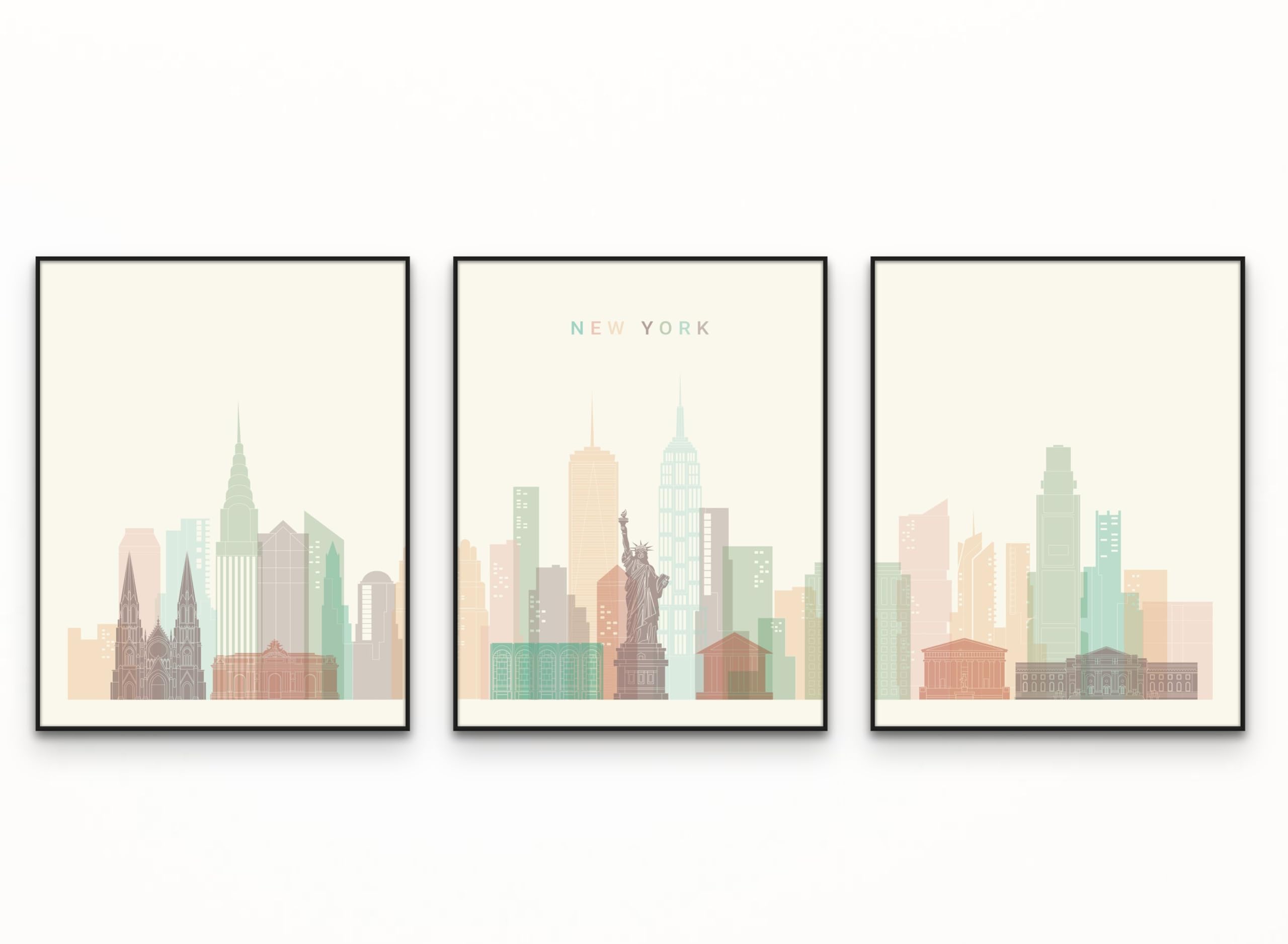 Amazon.com: Carobel Designs New York Wall Art, New York Poster, New ...