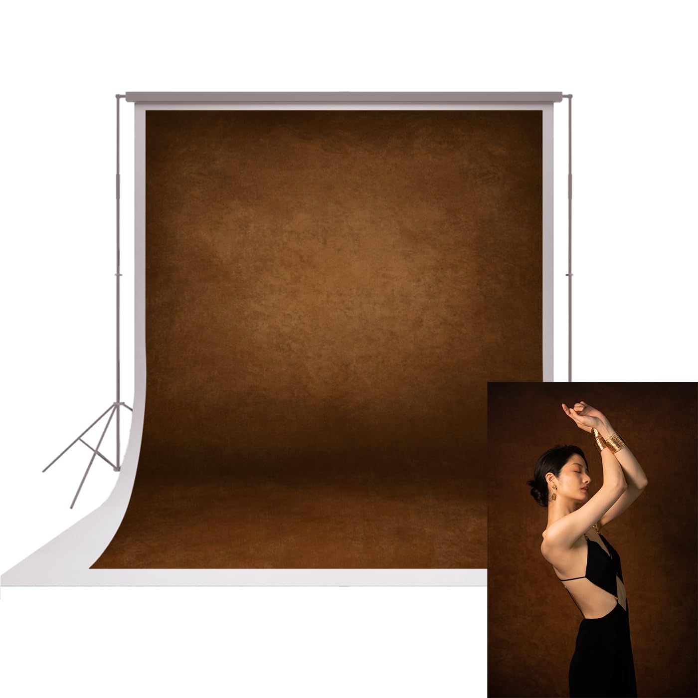 Brown Abstract Backdrop Portrait Photography Background Cyclone Brown