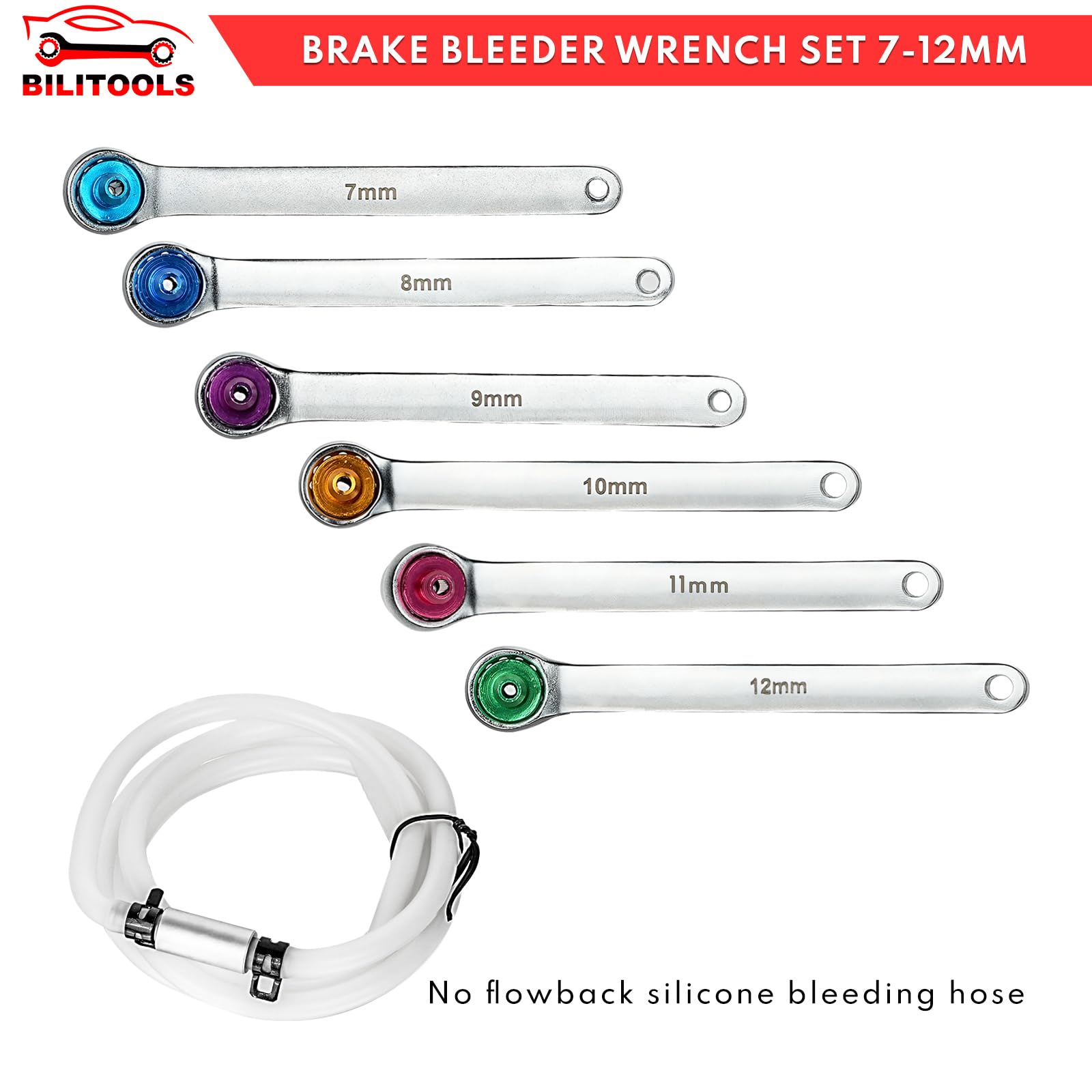Snapklik.com : BILITOOLS Brake Bleeder Wrench Set, 7 8 9 10 11 12 MM ...