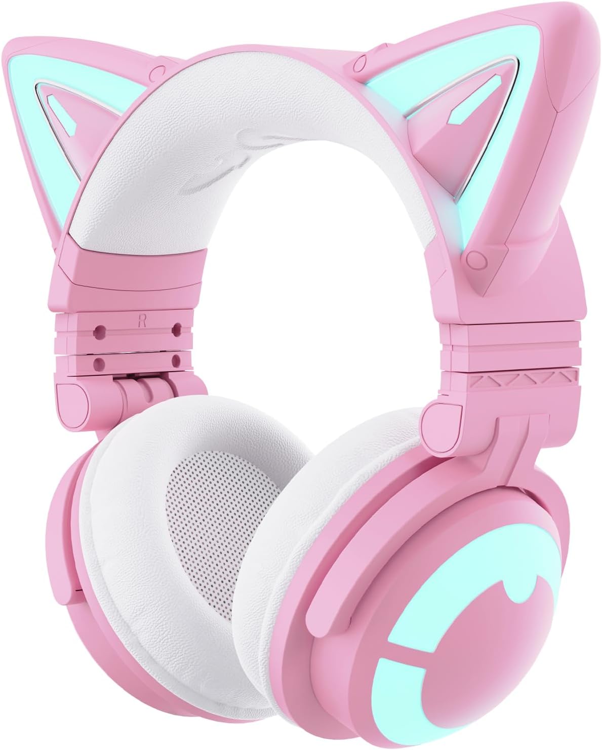 Amazon.com: YOWU Cat Ear Headphones CE, Wired/Wireless Pink Gaming ...