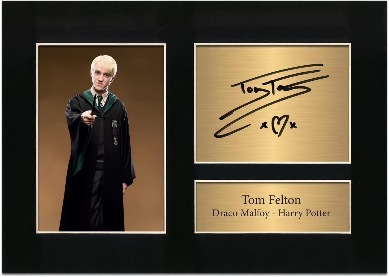 Harry Potter : Draco Malfoy/Tom Felton Signed Mounted Photo Print ...