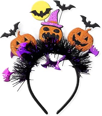 Amazon.com: PRELITER Halloween Headbands for Women Bat Headband for ...