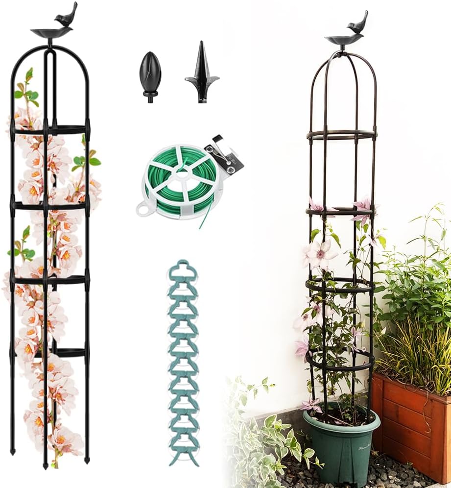 Amazon.com : LuckyOpt Garden Trellis for Climbing Plants, 40In Plastic ...