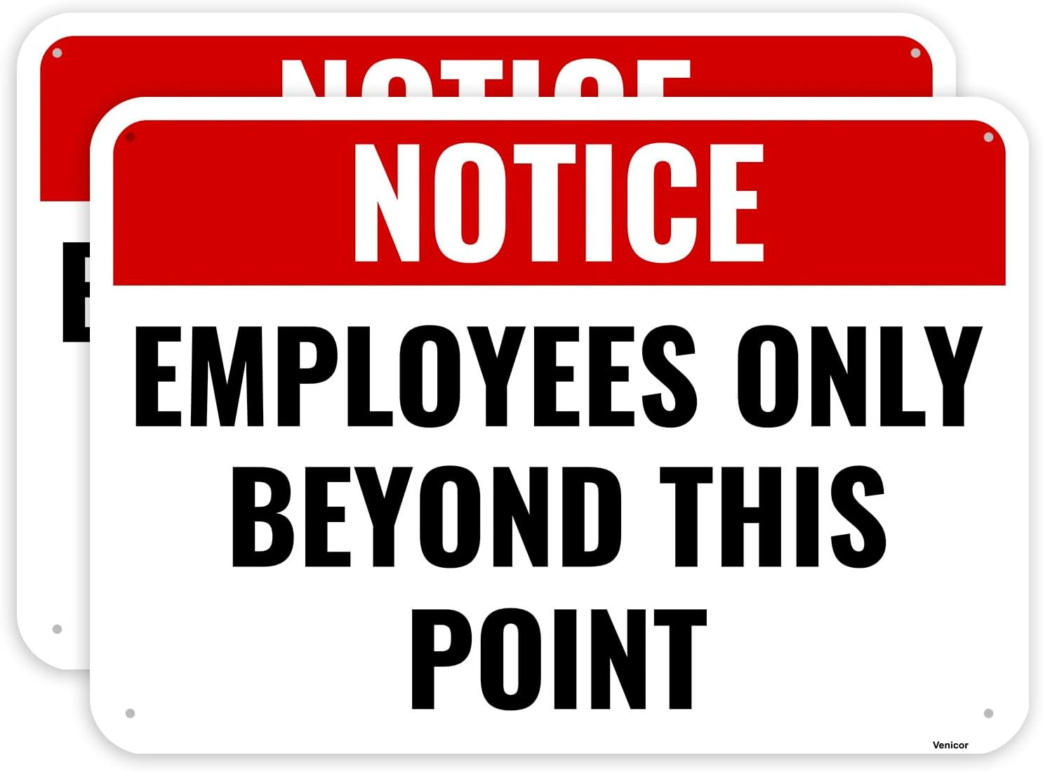 Amazon.com : 2PC Employees Only Beyond This Point Sign, 10 x 7 Inches ...