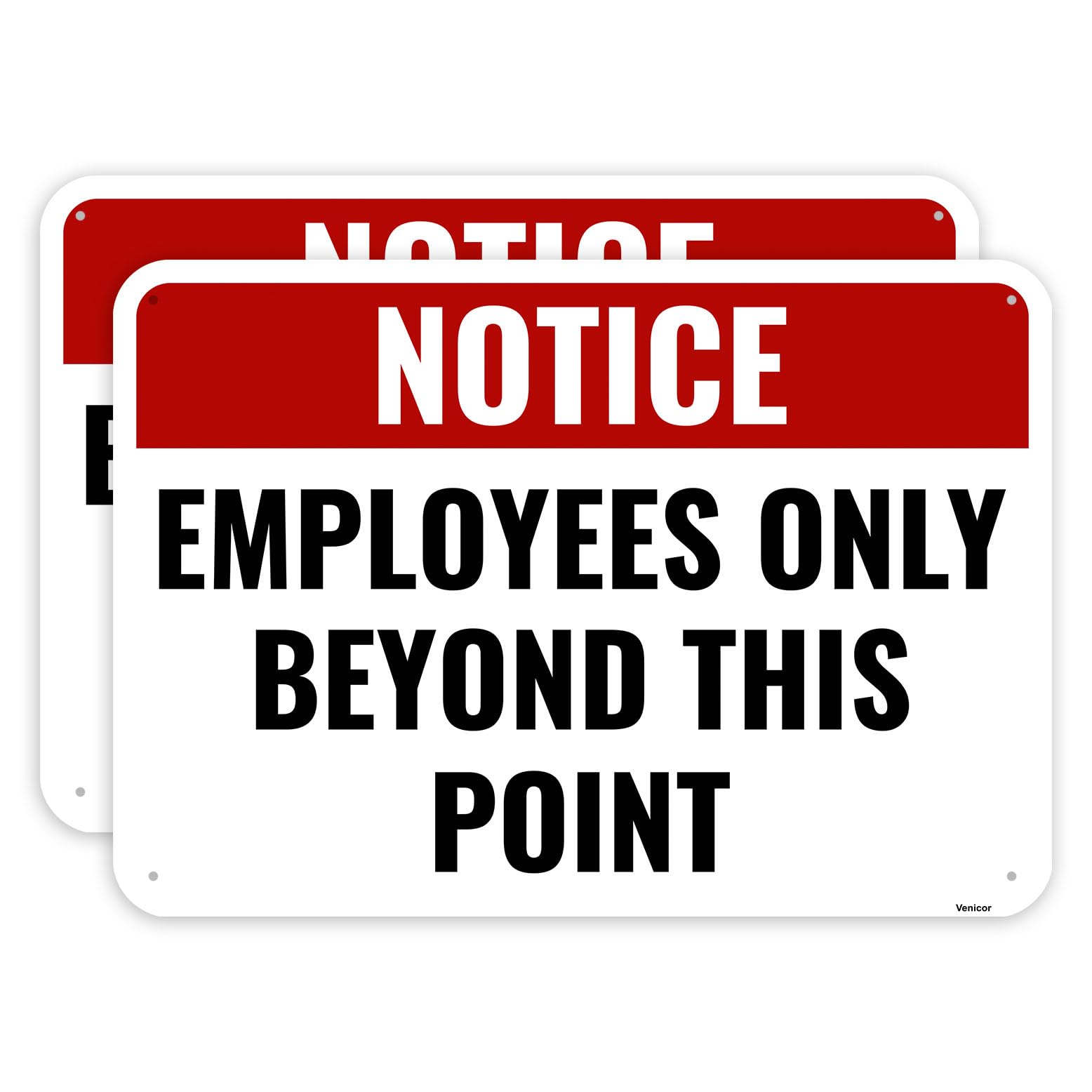 Amazon.com : 2PC Employees Only Beyond This Point Sign, 10 x 7 Inches ...