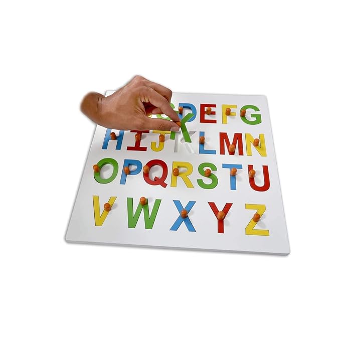 Buy Kidken English Alphabet Capital ABC Insert Board | Wooden Capital ...
