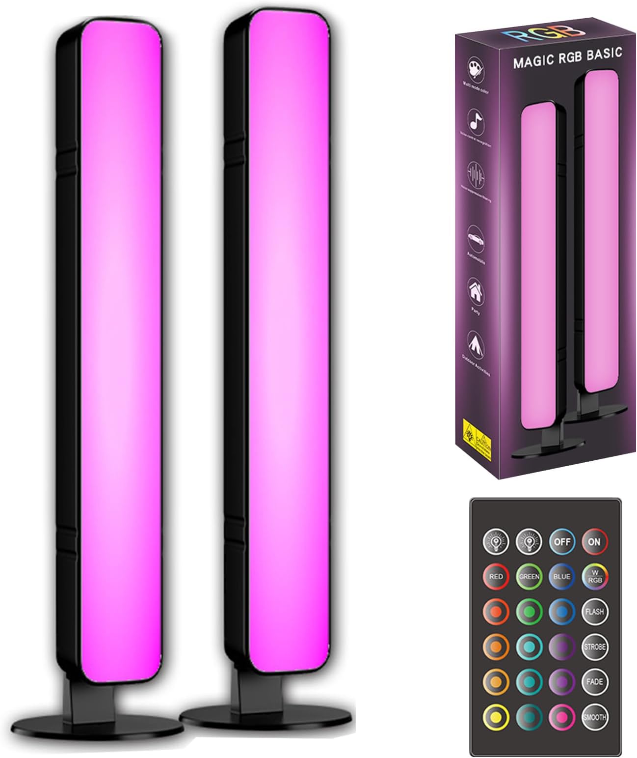 Beauenty Desk Atmosphere Lights 2 Pack,Gaming LED Light Bars With ...