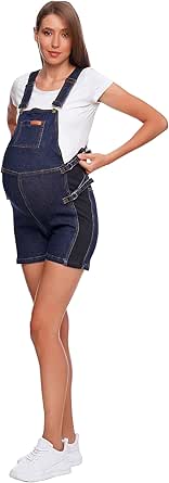 Amazon.com: JOHNNY'S MAMA - Maternity Overall Shorts, Stylish Maternity ...