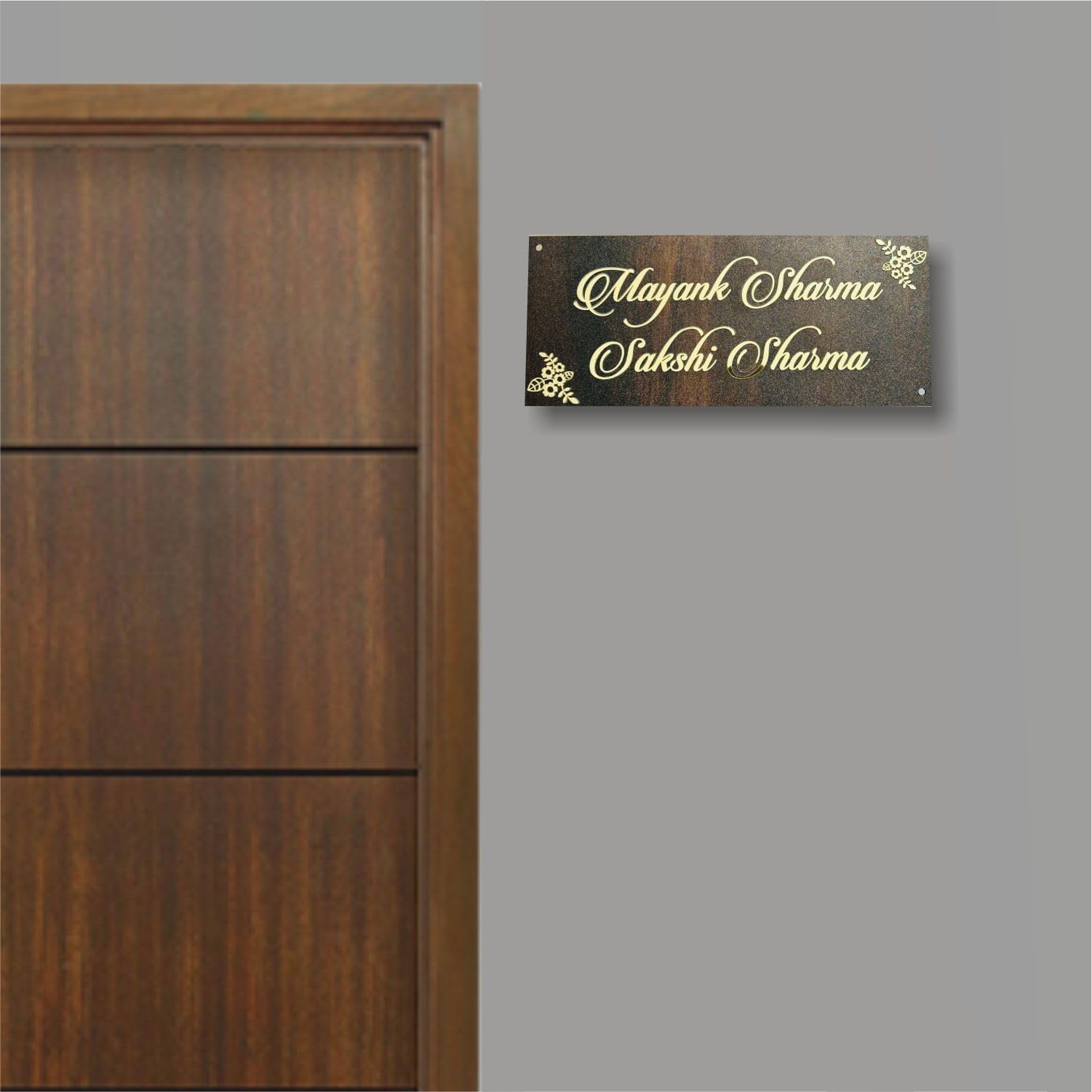 ABAJ LASER ART Wooden Customized Name Plate For Home Entrance | Ideal ...