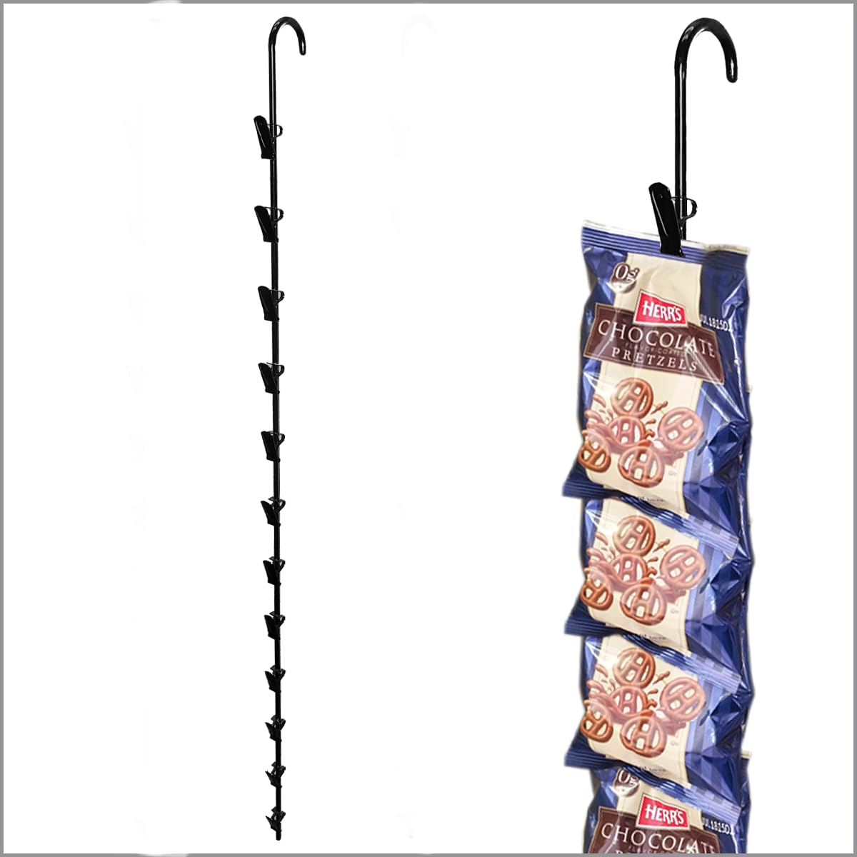 Clip Strip 1 Pack Metal Merchandising, 12 Heavy Duty Clips Display ...