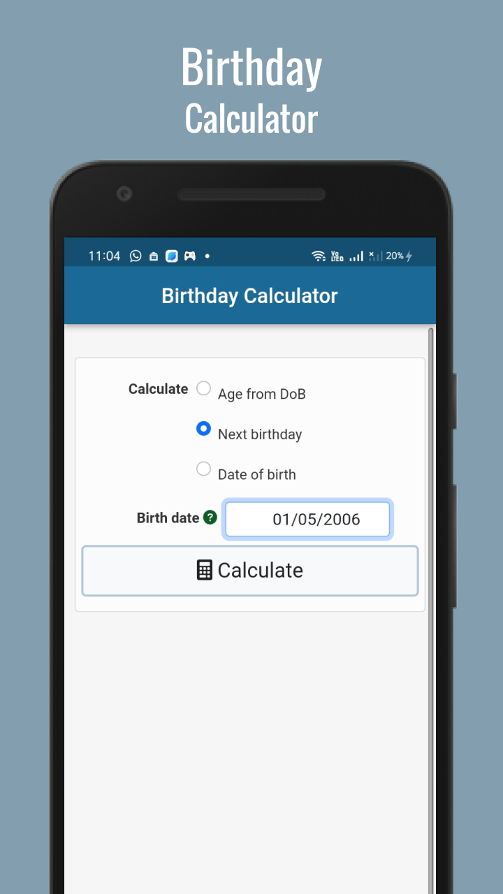 Birthday Calculator - App on Amazon Appstore