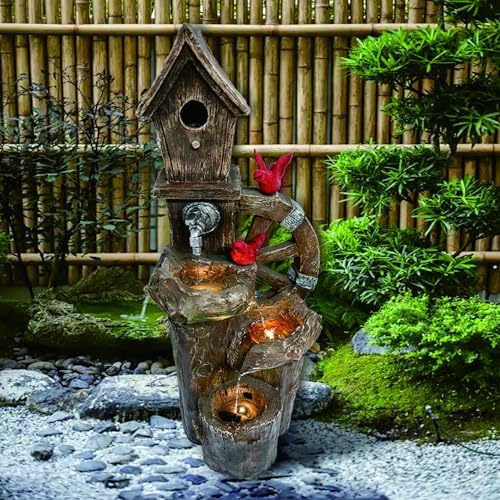 Amazon.com: Duck Water Fountain with LED Lights - Outdoor Water ...