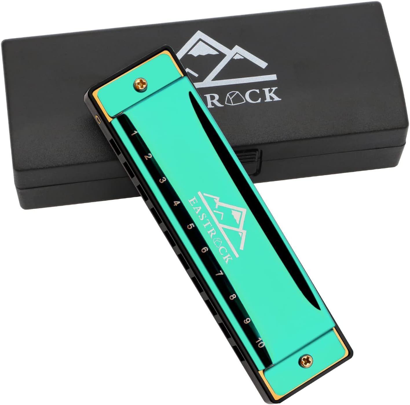 Amazon.com: EastRock Blues Harmonica Mouth Organ 10 Hole C Key with ...