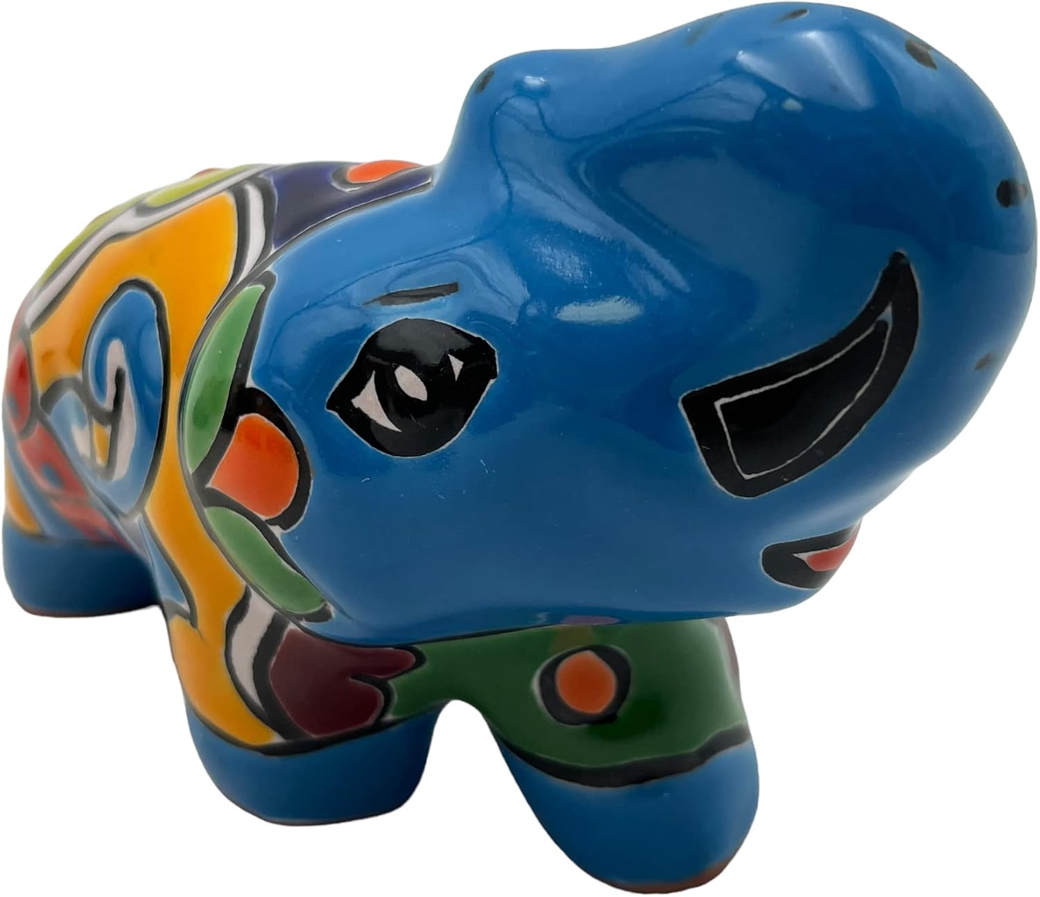 Amazon.com : Talavera Elephant Sculpture Cute Mexican Pottery Folk Art ...